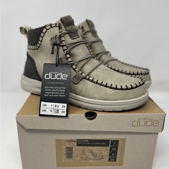 Hey Dude | Shoes | Nwt Womens Hey Dude Eloise Recycled Leather Oak ...